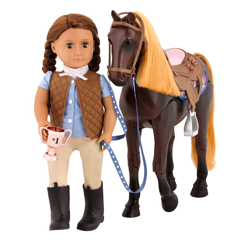 Cheval OG - Thoroughbred articulé 50 cm pour poupée de 46 cm (Our ...